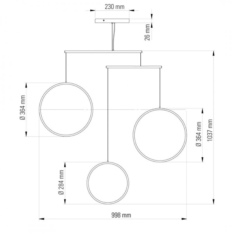 Focus x3 Lysekrone Sort - DCW Editions